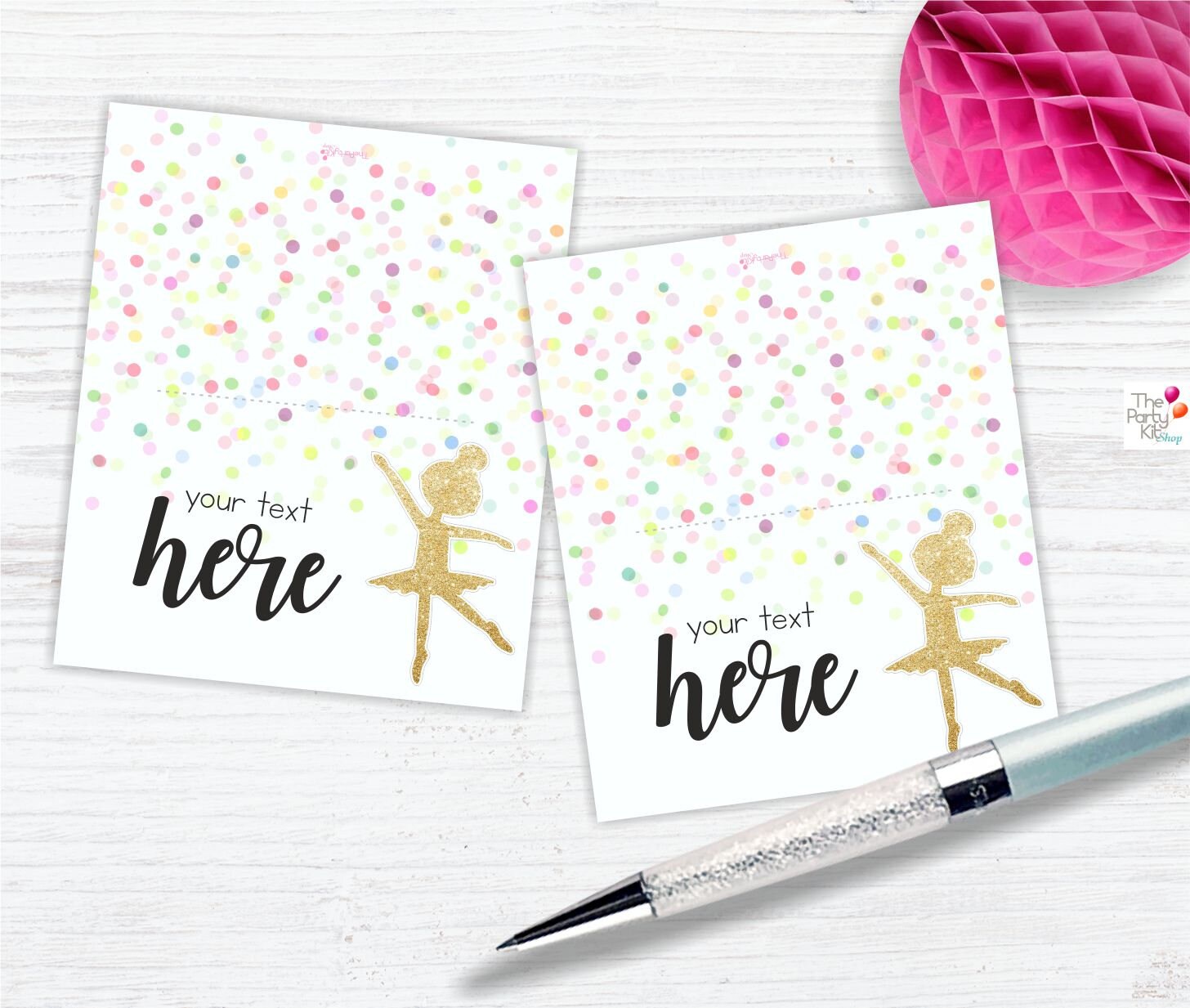 Ballerina Printable Tent Cards / Instant Download - Etsy