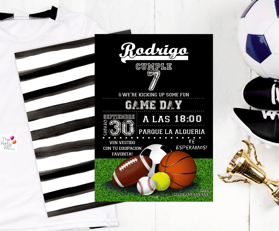 140 All Sports Custom Party Invitation / Digital Print - Etsy