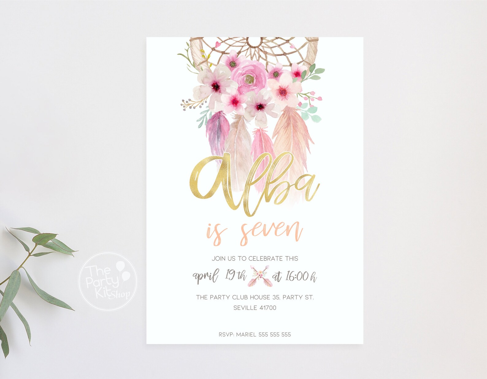 Boho Custom Invitation / Digital Print - Etsy