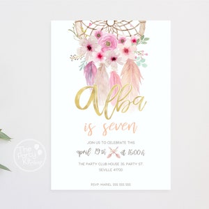 Boho Custom Invitation / Digital Print - Etsy