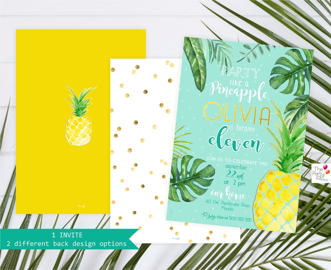 Party Like a Pineapple Invitation, Save the Date/ DIGITAL - Etsy