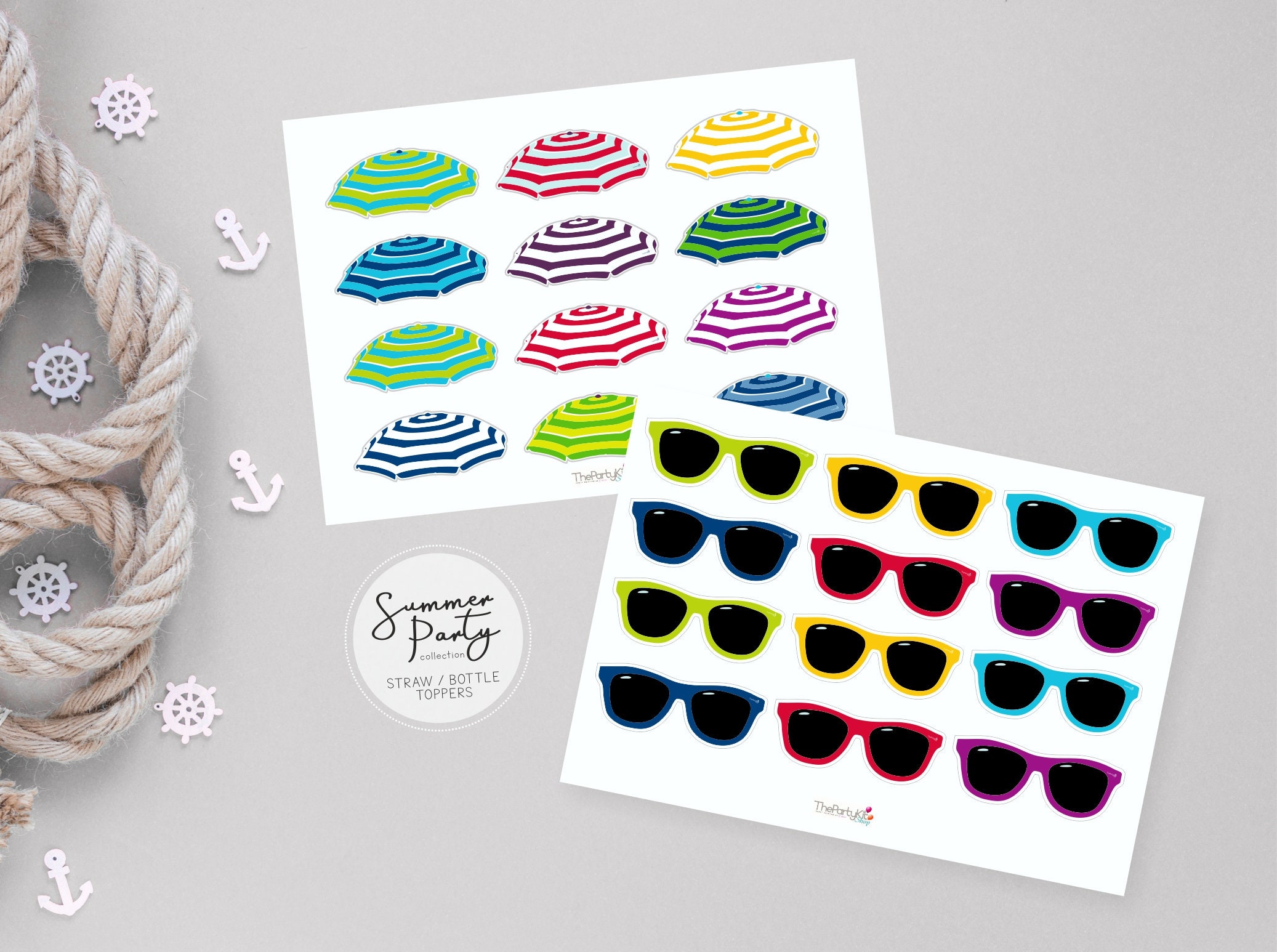 Summer Party Printable Decor, Beach Party Printables, Pool Party ...