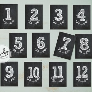 Chalkboard Printable Baby Milestone Cards/instant Download - Etsy