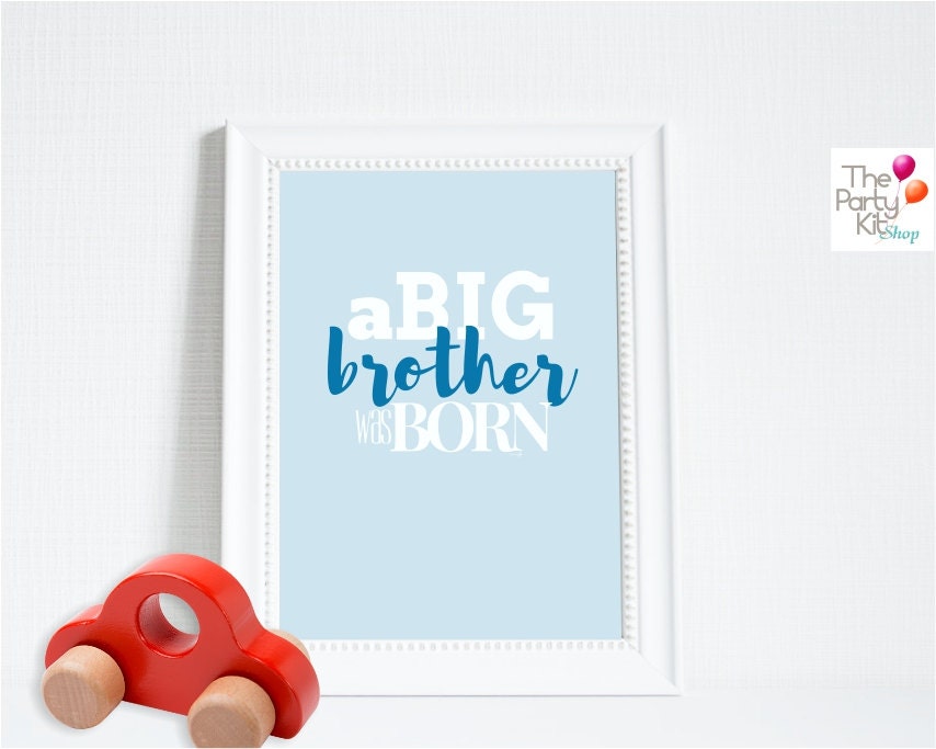 BIG Brother Printable Nursery Sign - Etsy
