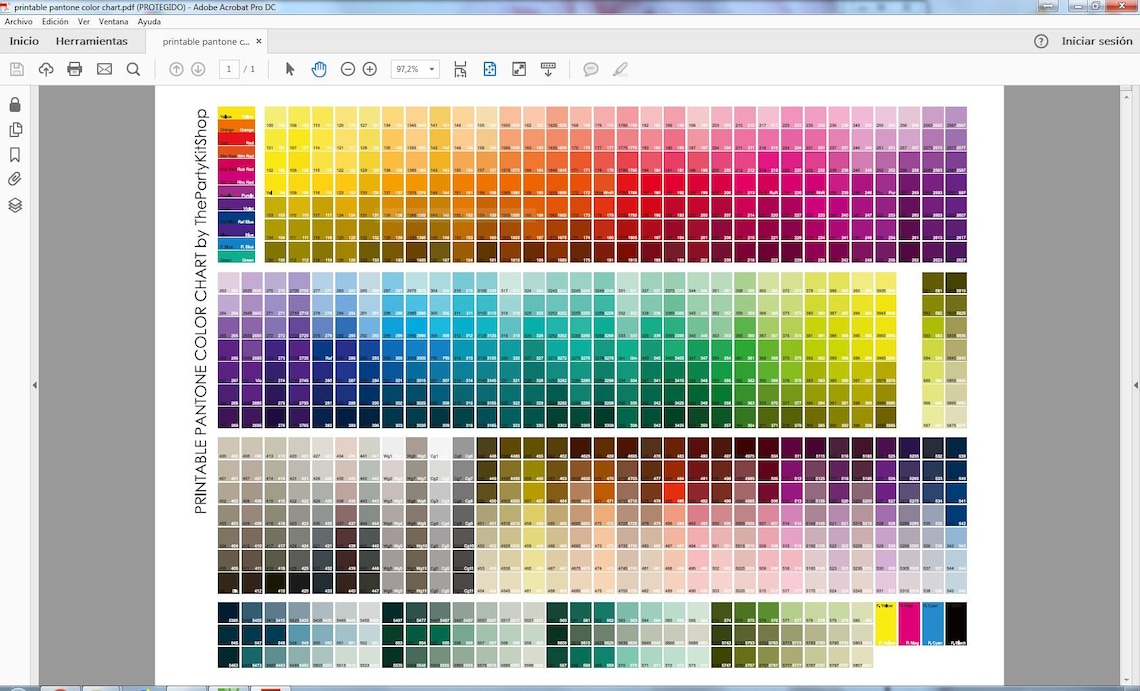 Printable Digital Color Chart- the Ultimate Resource for Printable ...
