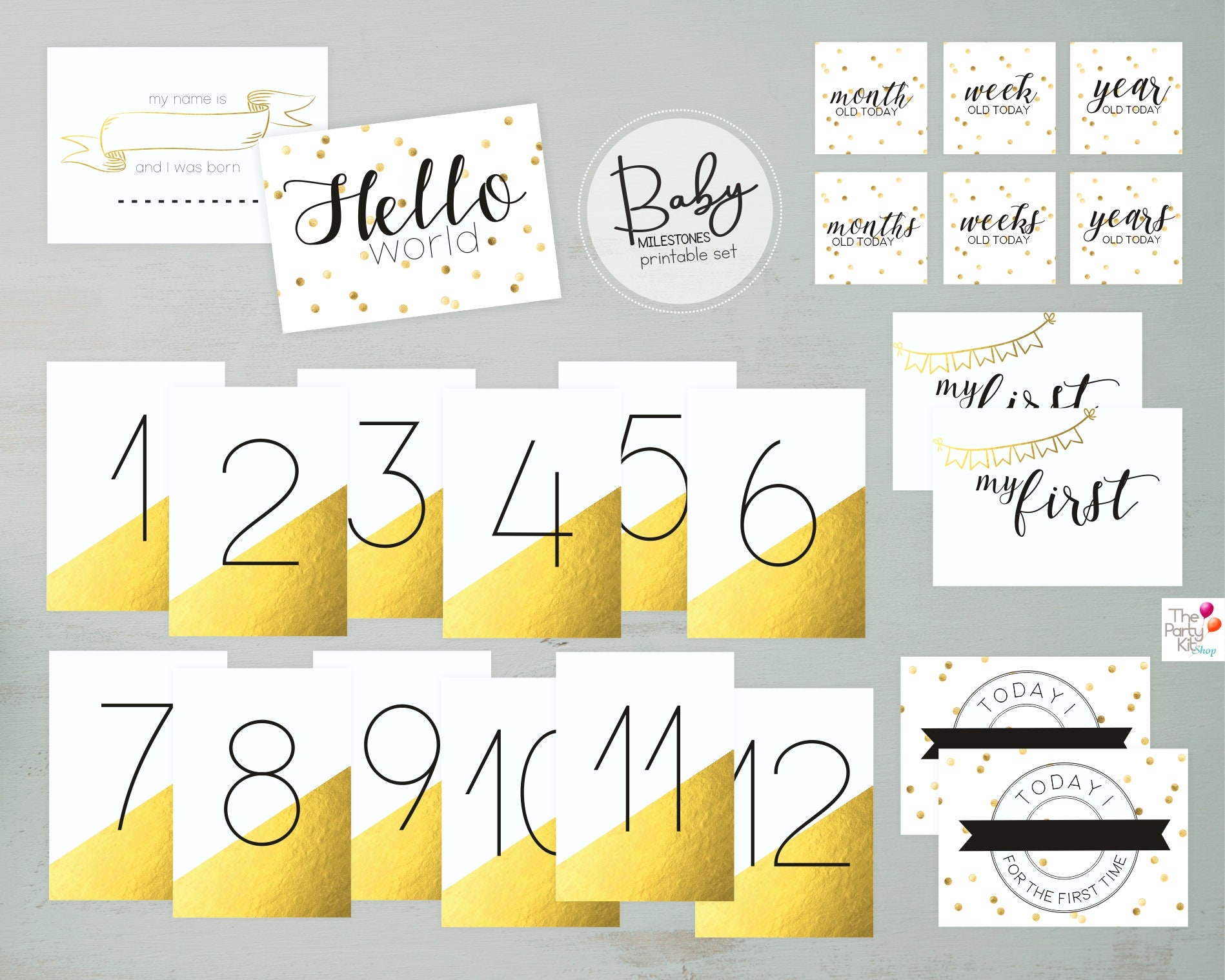 Printable Baby Milestone Cards/ Instant Download - Etsy