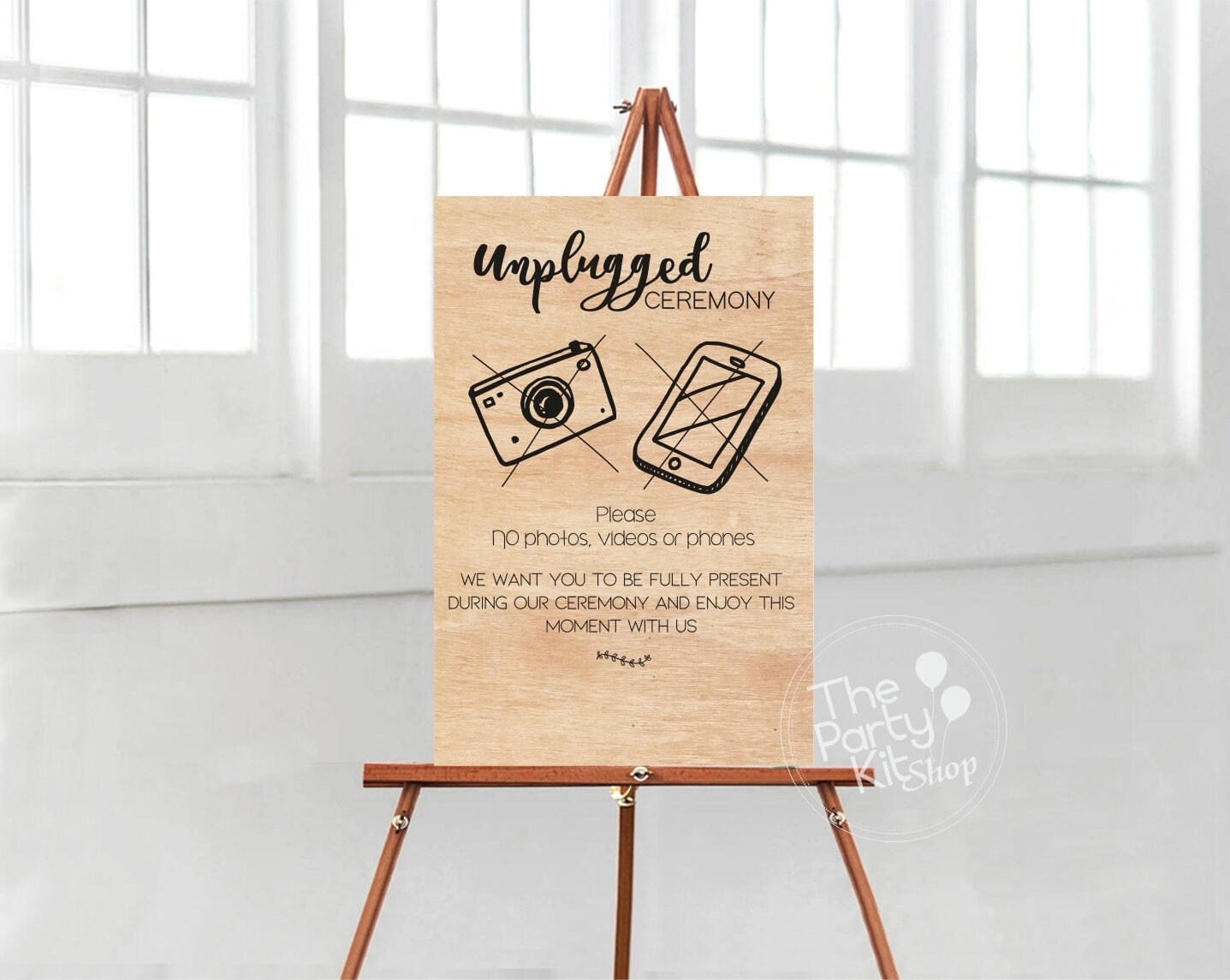Unplugged Wedding Ceremony Printable Sign / Instant Download - Etsy
