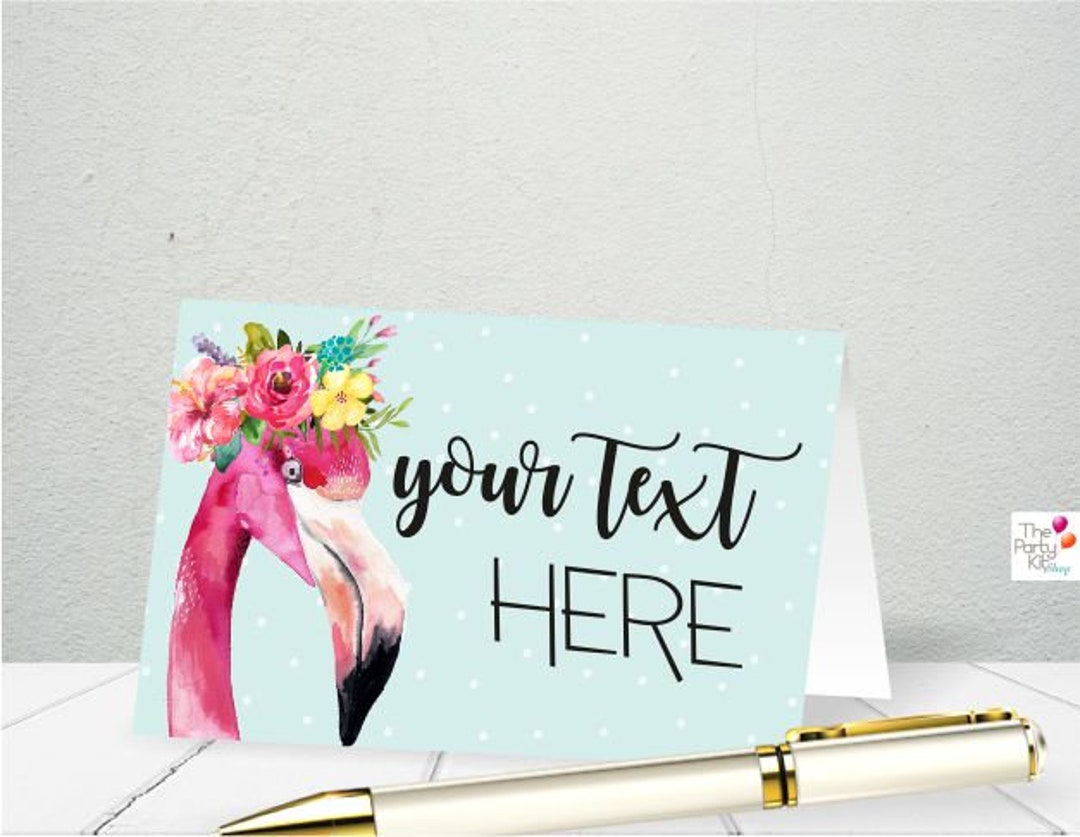 Flamingo Food Tent Cards/ Instant Download - Etsy