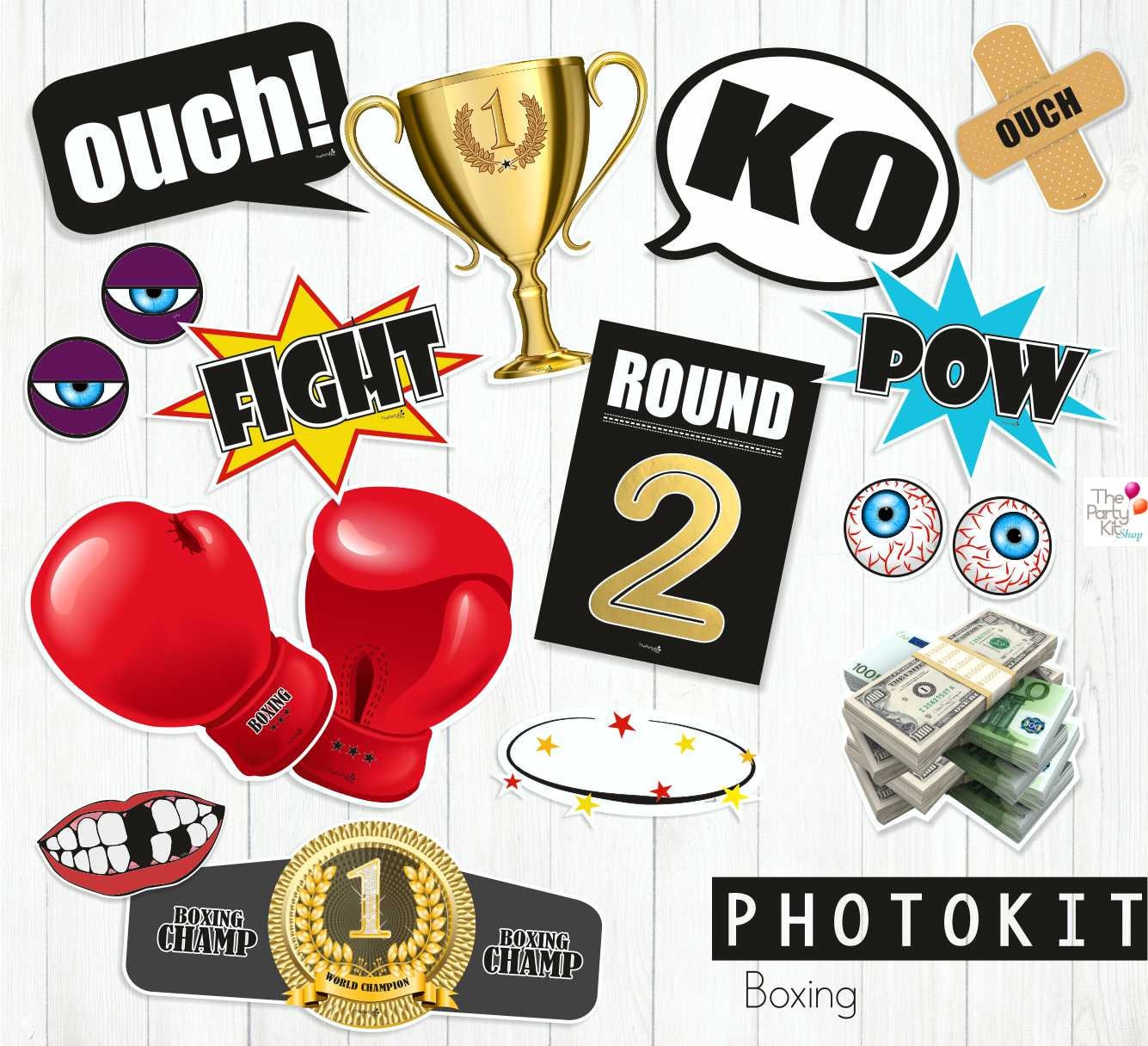 Boxing Photoprops, Boxing Party Printables/ Instant Download - Etsy