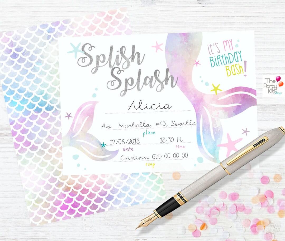 Mermaids FILL IN Party Invitation - Etsy