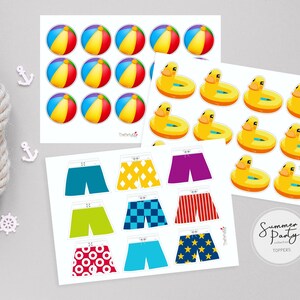 Summer Party Printable Decor, Beach Party Printables, Pool Party ...