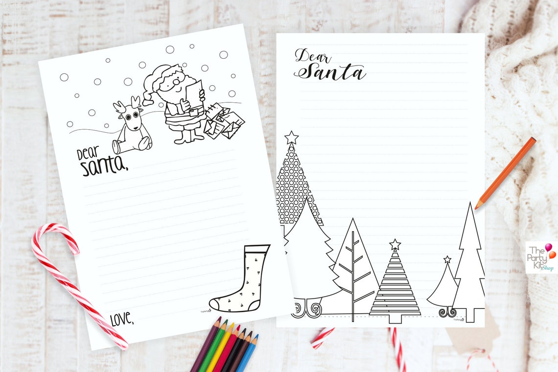 Printable Santa's Letter ENGLISH & SPANISH PACK /instant Download - Etsy