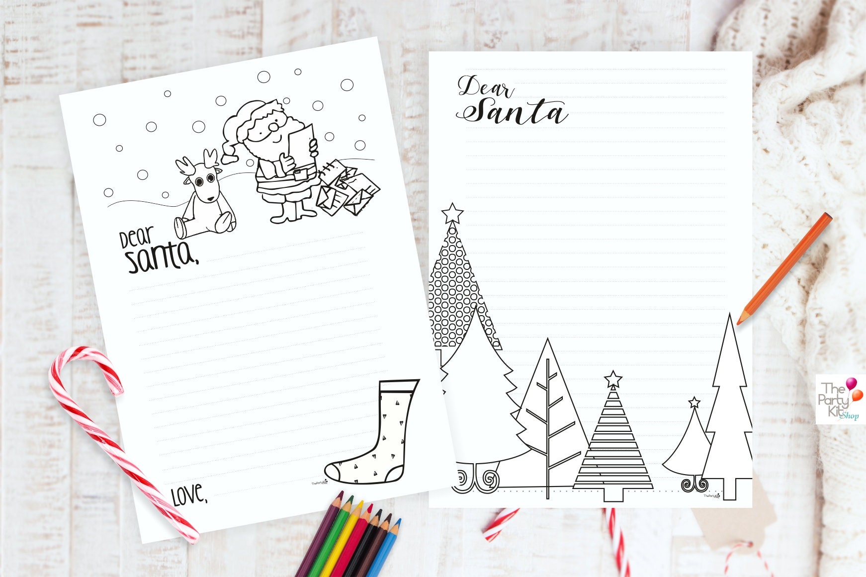 Printable Santa's Letter ENGLISH & SPANISH PACK /instant Download - Etsy