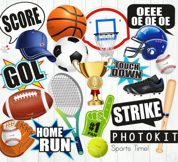 Sports Photo Props All Sports Party / Instant Download - Etsy