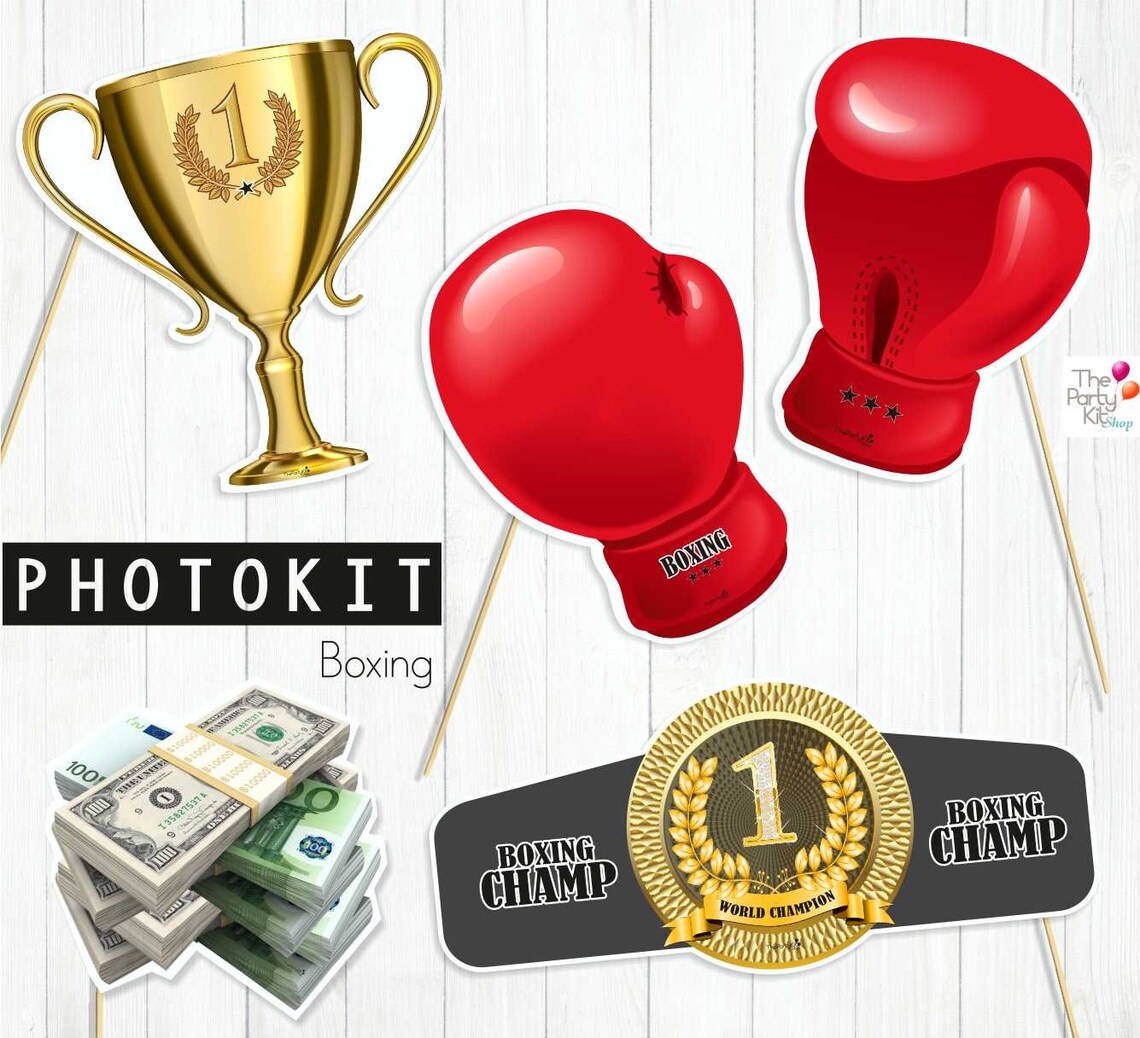 Boxing Photoprops, Boxing Party Printables/ Instant Download - Etsy
