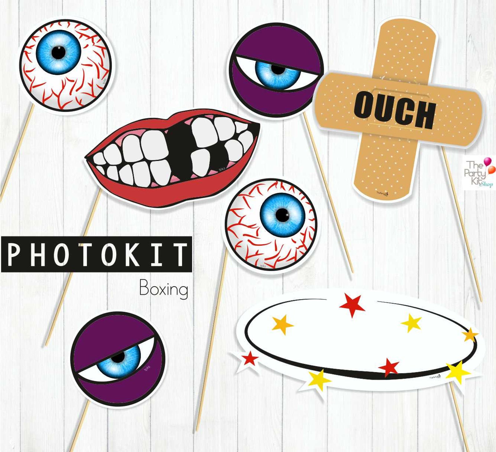 Boxing Photoprops, Boxing Party Printables/ Instant Download - Etsy