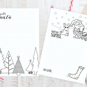 Printable Santa's Letter ENGLISH & SPANISH PACK /instant Download - Etsy