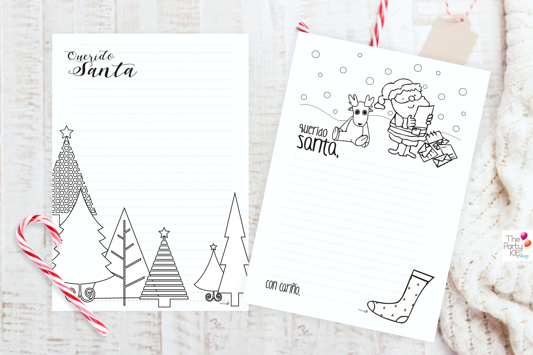 Printable Santa's Letter ENGLISH & SPANISH PACK /instant Download - Etsy