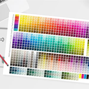 Printable Digital Color Chart- the Ultimate Resource for Printable ...