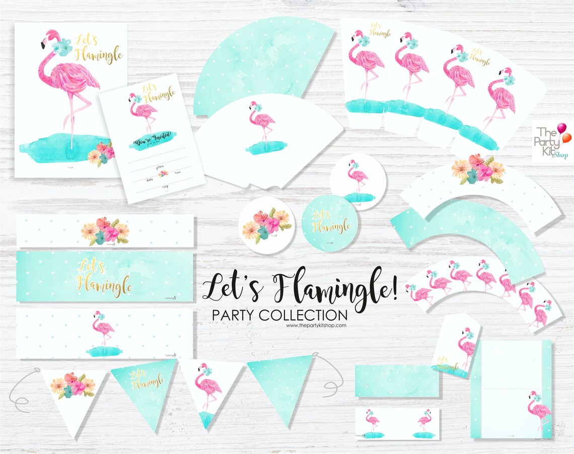 Flamingo Printable Party Pack/ INSTANT DOWNLOAD - Etsy