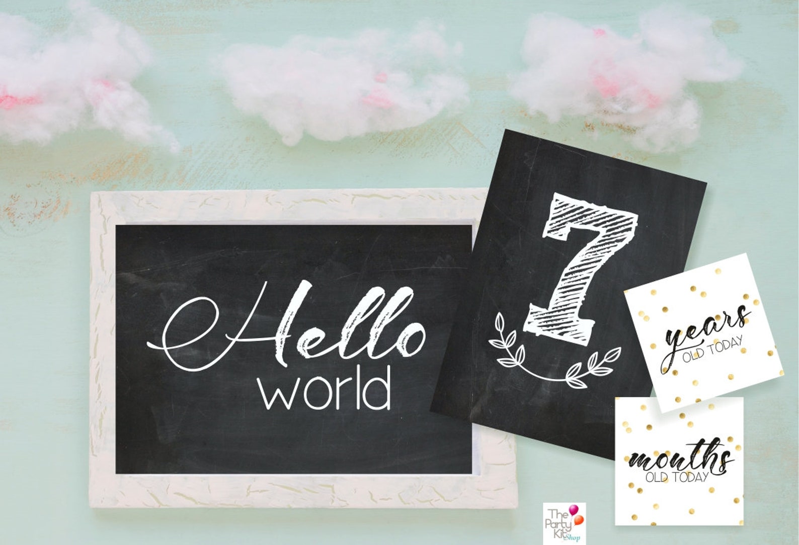 Chalkboard Printable Baby Milestone Cards/instant Download - Etsy