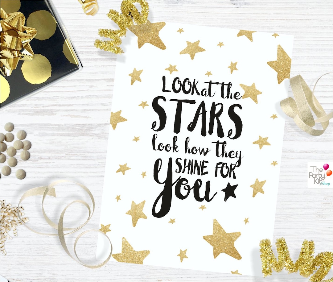 Look at the Stars Printable Sign/ Digital Print - Etsy