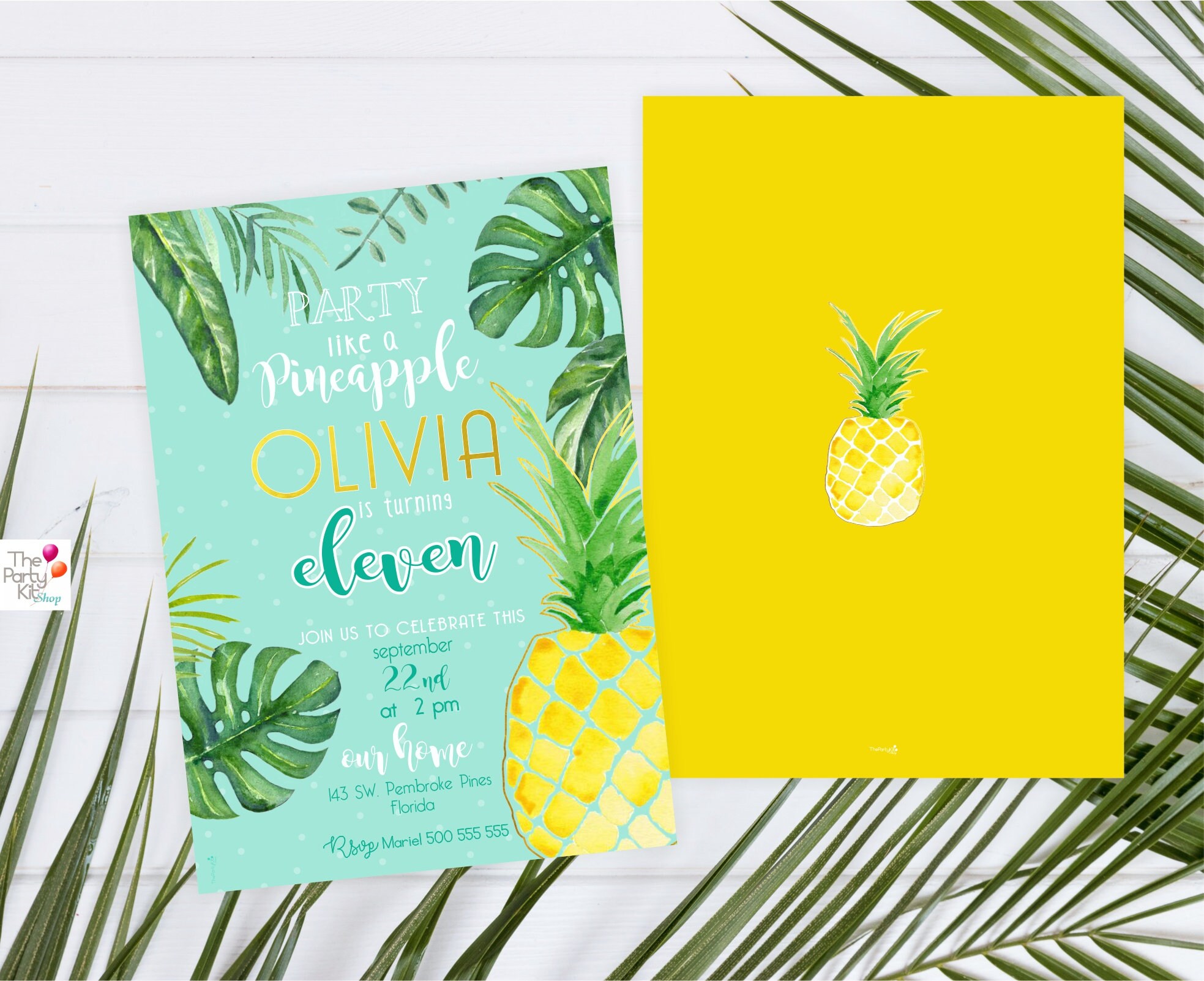 Party Like a Pineapple Invitation, Save the Date/ DIGITAL - Etsy