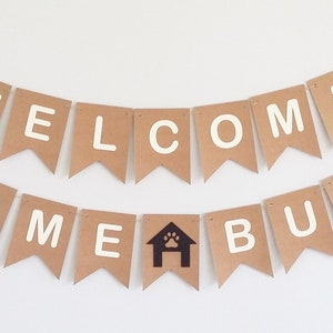Welcome Home Puppy Personalised Personalized New Dog Banner Bunting ...