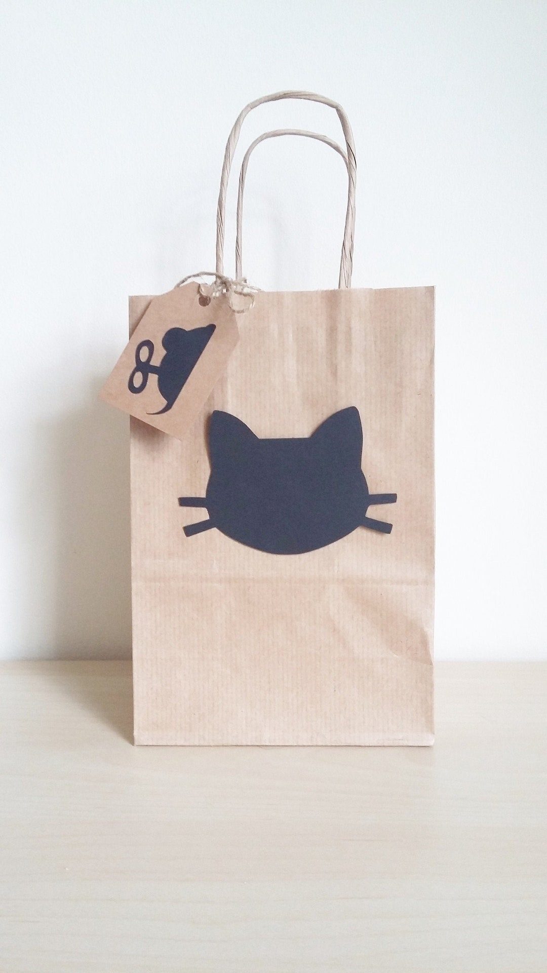 Cat Party Bag Favor Favour Gift Bags Kitten Kitty Themed Goody Bag ...