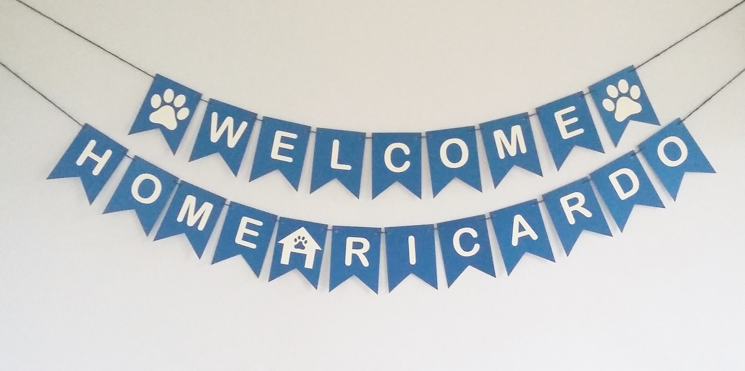 Welcome Home Puppy Personalised Personalized New Dog Banner - Etsy UK