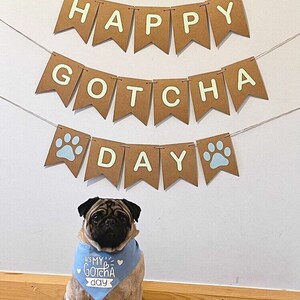 Happy Gotcha Day Bunting Banner Sign Dog Cat Rescue Birthday Day ...