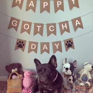 Happy Gotcha Day Bunting Banner Sign Dog Cat Rescue Birthday Day ...
