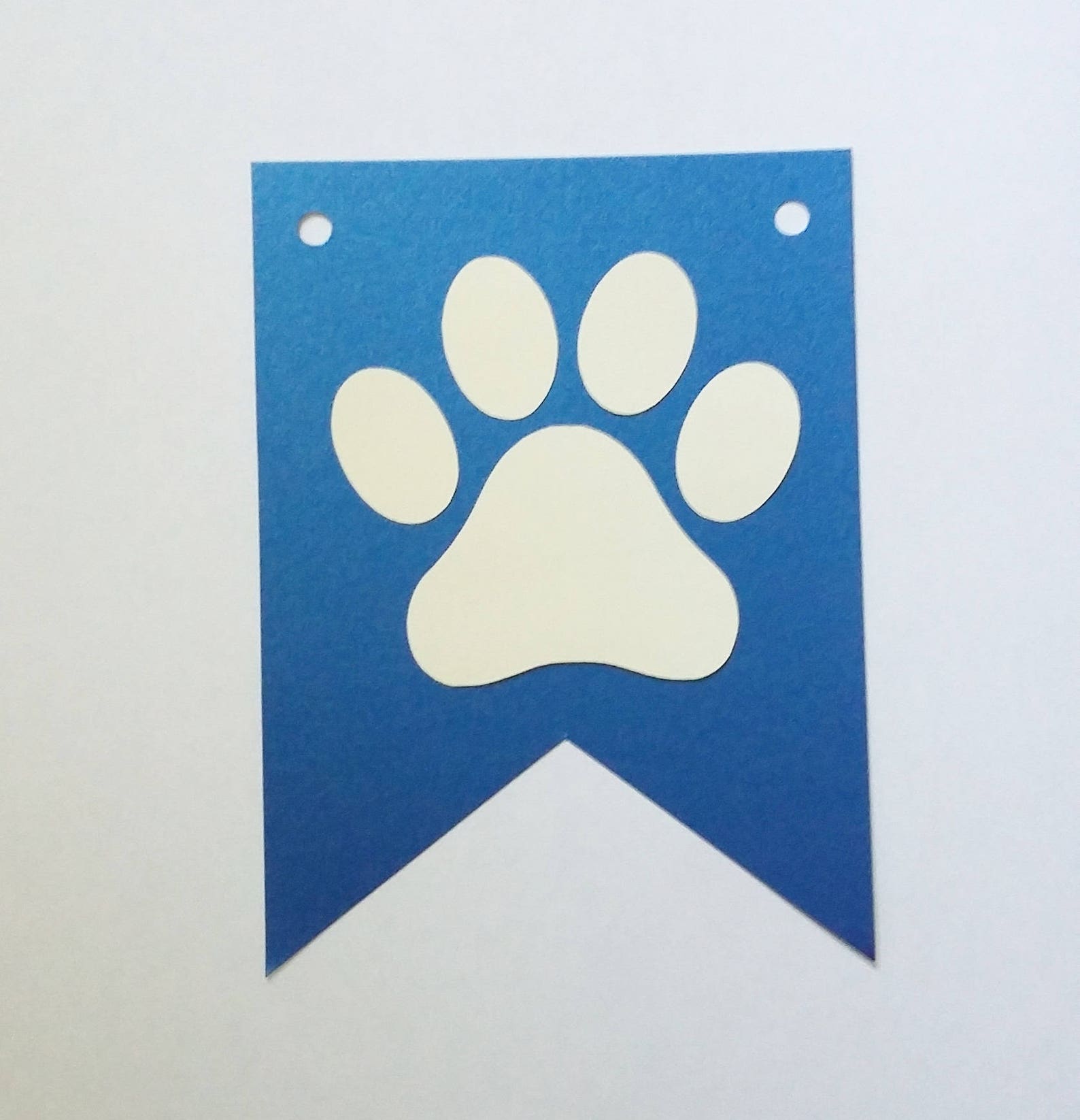 PAWPRINT/ANY BREED Blue Dog Cat Birthday Bunting Banner Sign ...