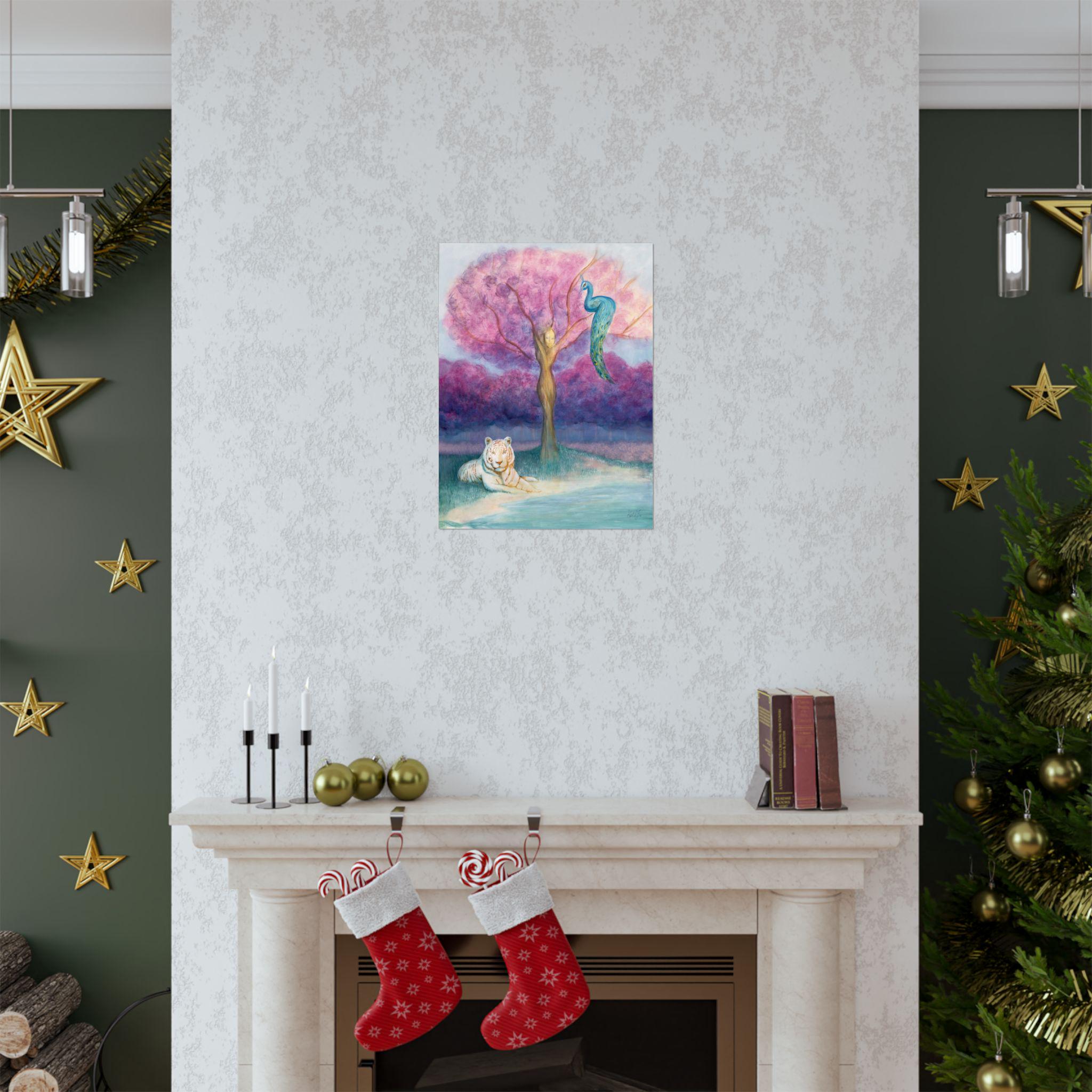 Surrealist Poster, Visionary Art Print, Feminine Tree Painting ...