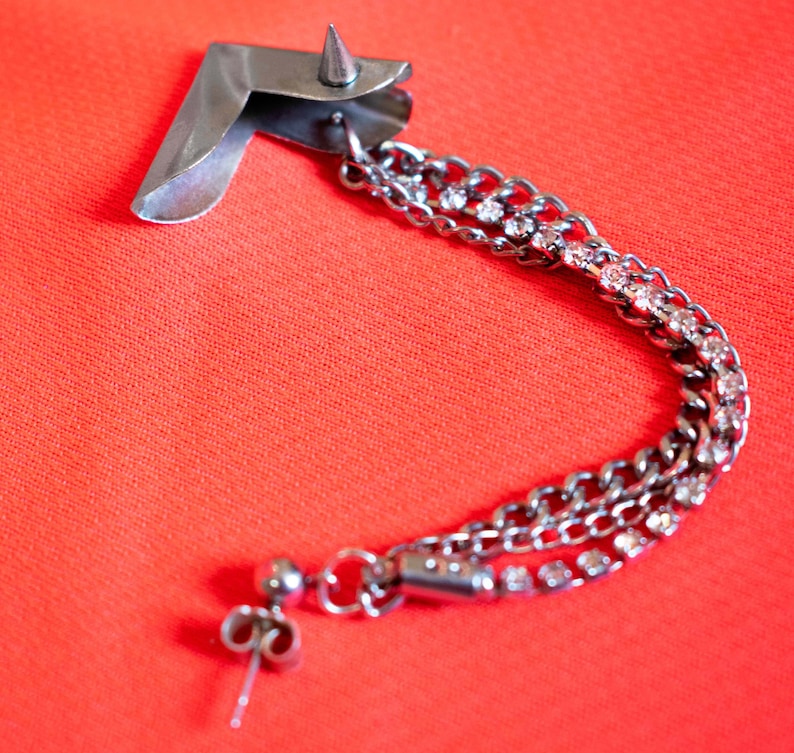 Chain Earring/ Ear Cuff LEFT EAR Rhinestone Elf Elven - Etsy