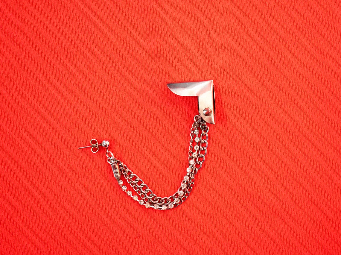 Chain Earring/ Ear Cuff LEFT EAR Rhinestone Elf Elven - Etsy