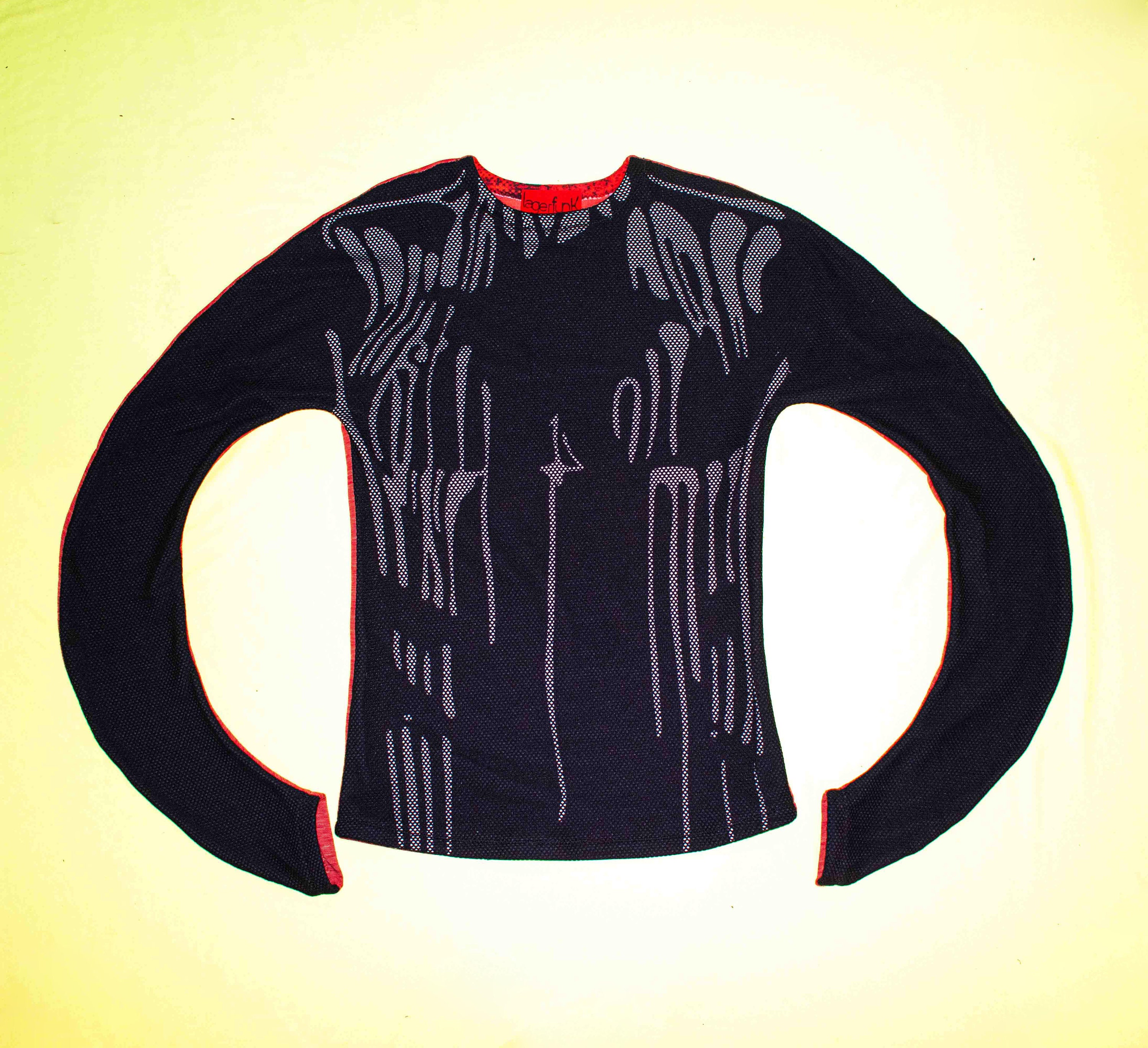 Graphic Print Mesh Sweater/ Dress Long Oversized Ruched/ - Etsy