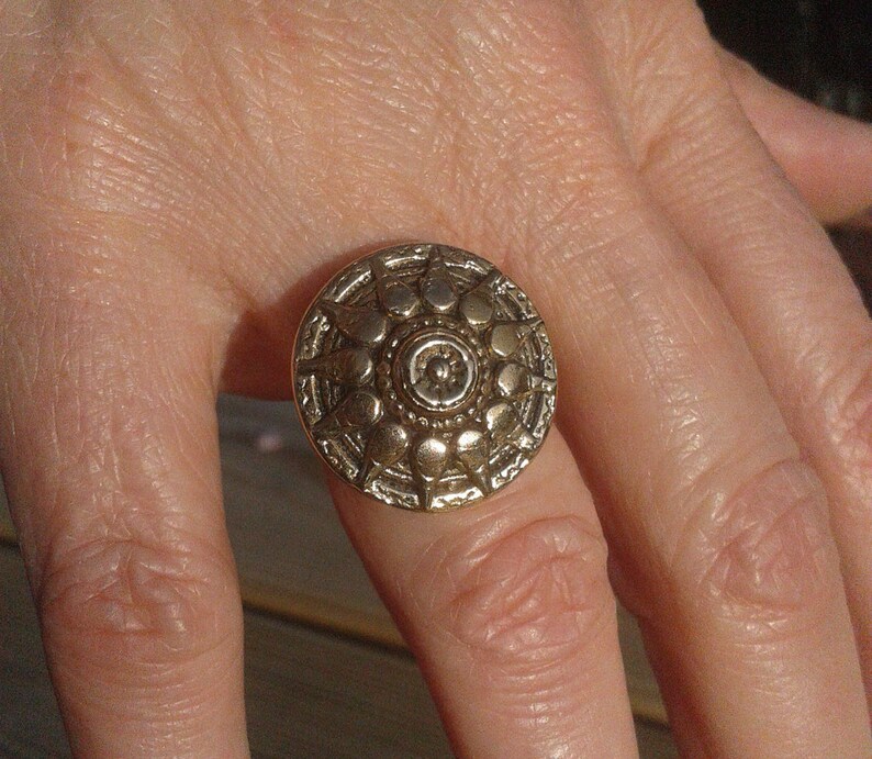 Sun Shield Handmade Bronze Ring Native American - Etsy