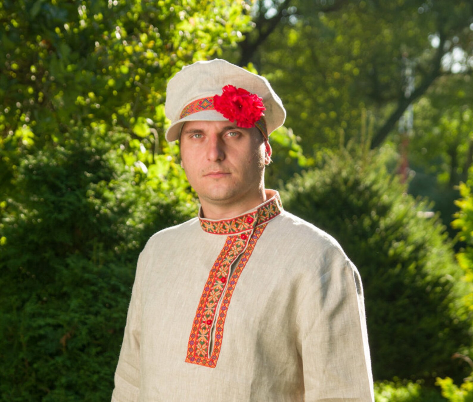 Russian traditional cap Kartuz Flowered Kartuz Flower cap | Etsy