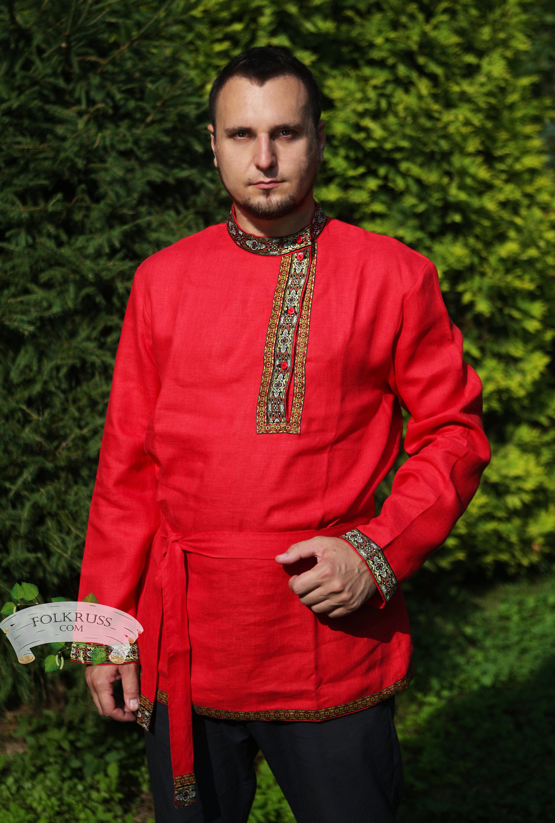 Original Russian Kosovorotka Russian traditional slavic linen | Etsy