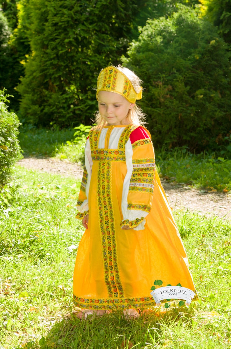 Cutest traditional Russian dress Dunyasha for girls | Etsy