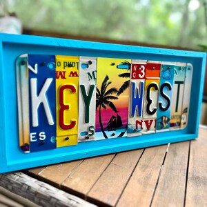 KEY WEST Sign License Plate Sign, Beach Decor, Florida Keys Sign, Beach ...
