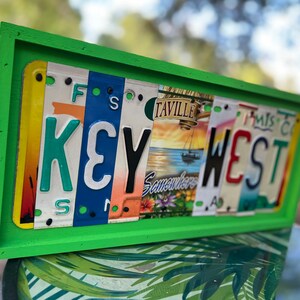KEY WEST Sign License Plate Sign Beach Decor Florida Keys - Etsy