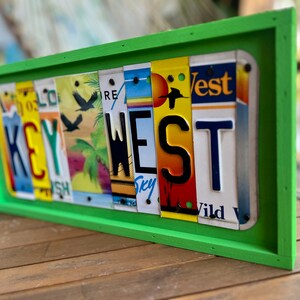 KEY WEST Sign License Plate Sign, Beach Decor, Florida Keys Sign, Beach ...