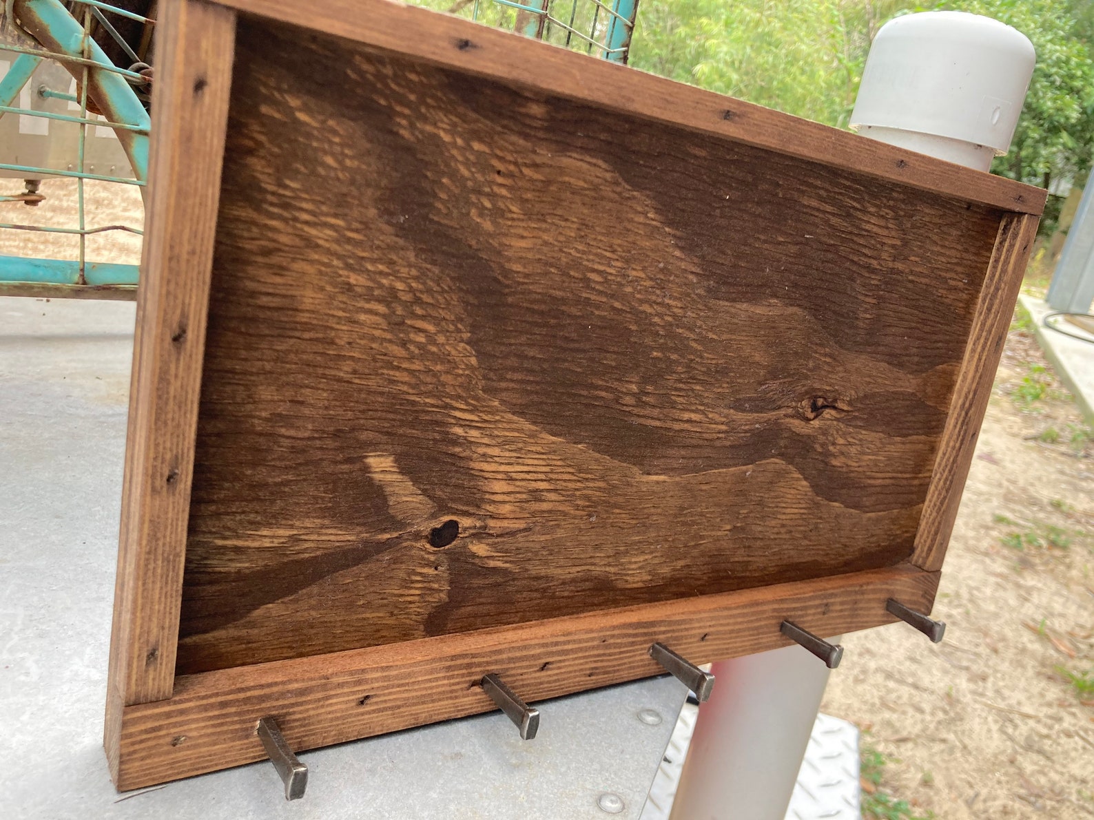 Custom Rustic Empty Wood License Plate Display Frame With Key - Etsy