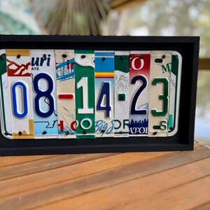 Custom Date Sign Anniversary or Wedding License Plate Art - Etsy