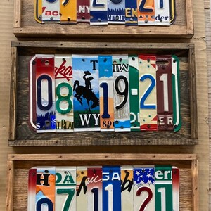Custom Date Sign, Anniversary or Wedding License Plate Art, Special ...