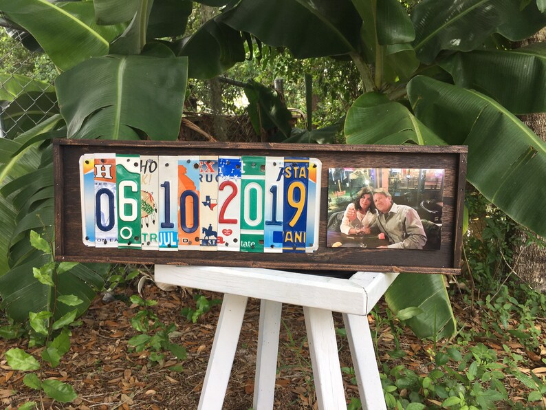 Custom Anniversary Date License Plate Sign Special Day | Etsy