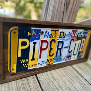 PIPER CUB Sign, License Plate Sign, Vintage Airplanes, Aviation Gift ...
