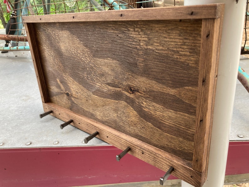 Custom Rustic Empty Wood License Plate Display Frame With Key - Etsy